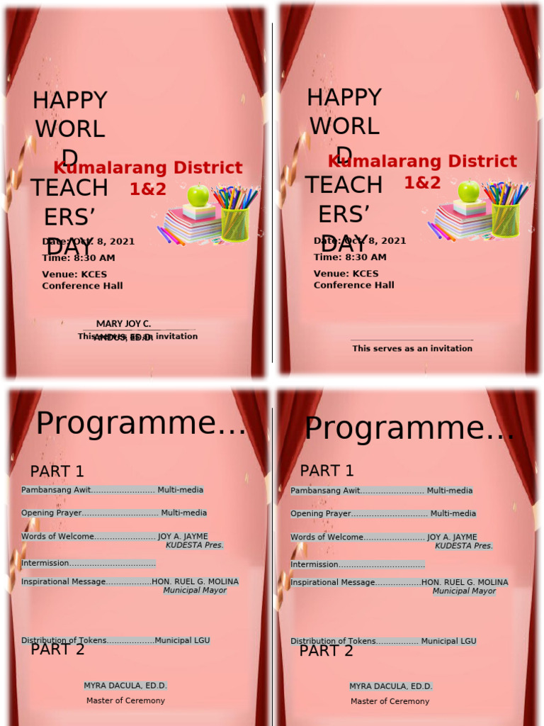 TEACHERS DAY PROGRAMME | PDF
