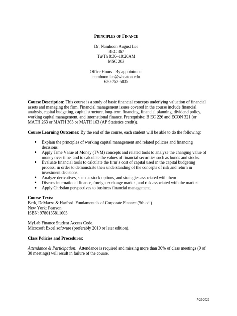 Principles of Finance | PDF | Valuation (Finance) | Economies