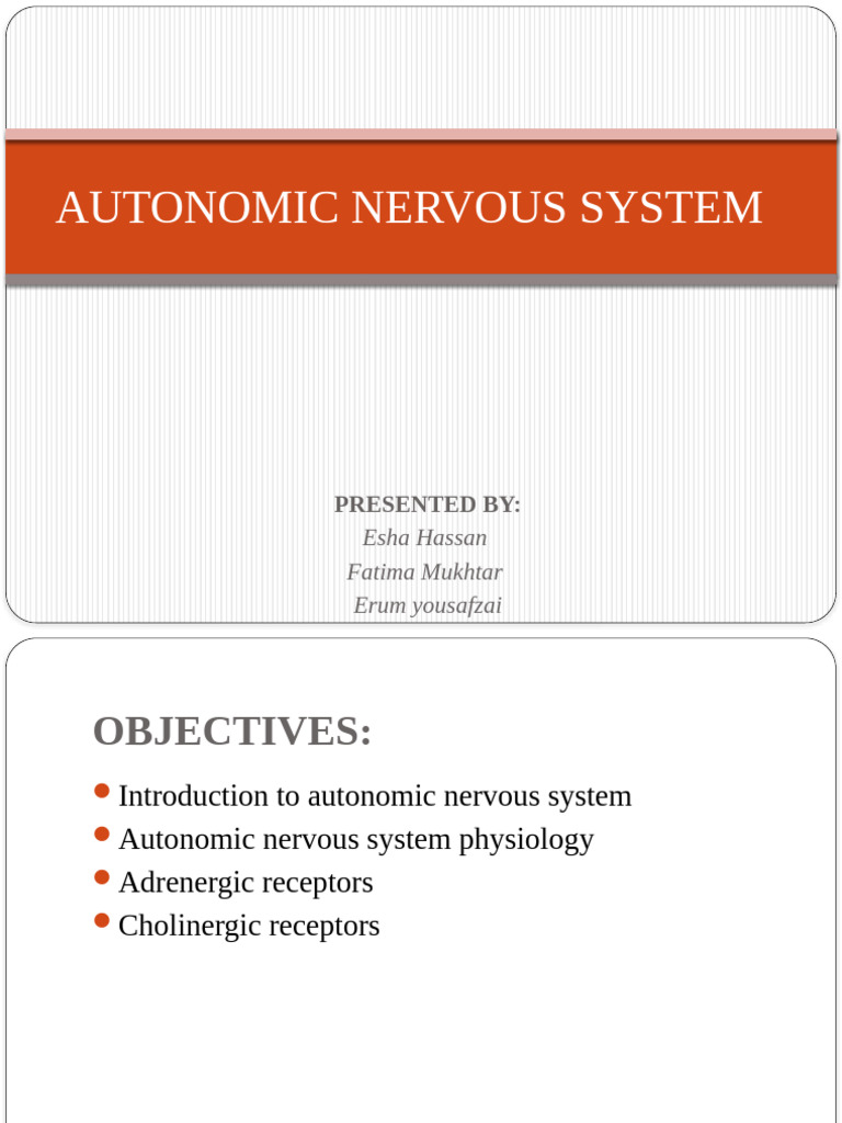 Autonomic Nervous System - 2 | PDF