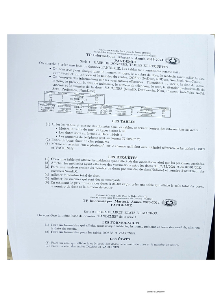 Fiche TP Informa | PDF