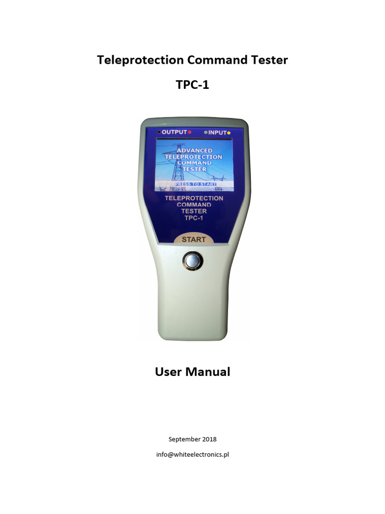 TPC-1 Teleprotection Command Tester | PDF | Power Supply | Battery Charger