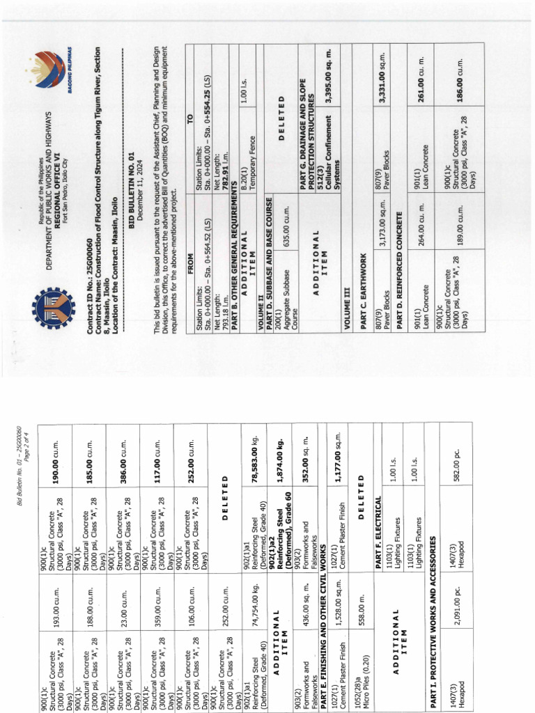 Bid Bulletin No. 01-1 | PDF