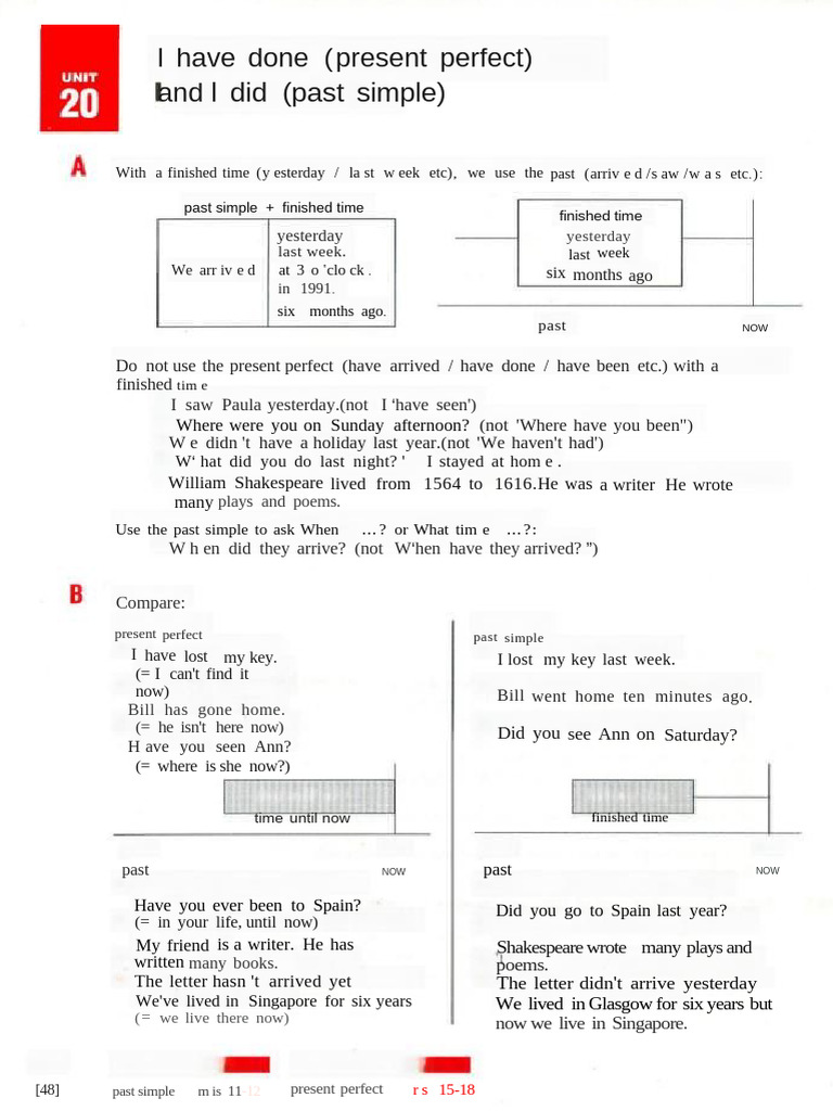 English Tenses: Past vs. Present Perfect | PDF | Linguistics | Grammar