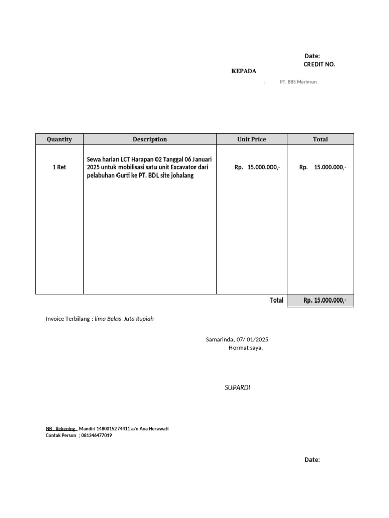 Invoice 2025 | PDF