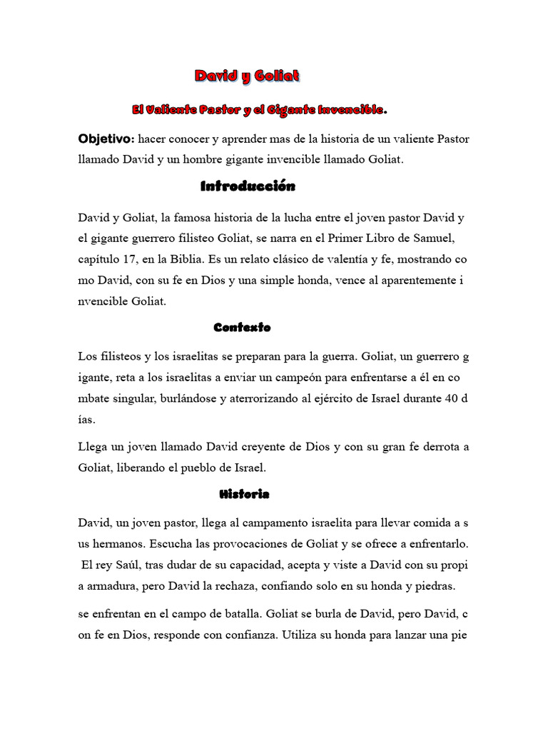 David y Goliat 2 | PDF | Goliat | David