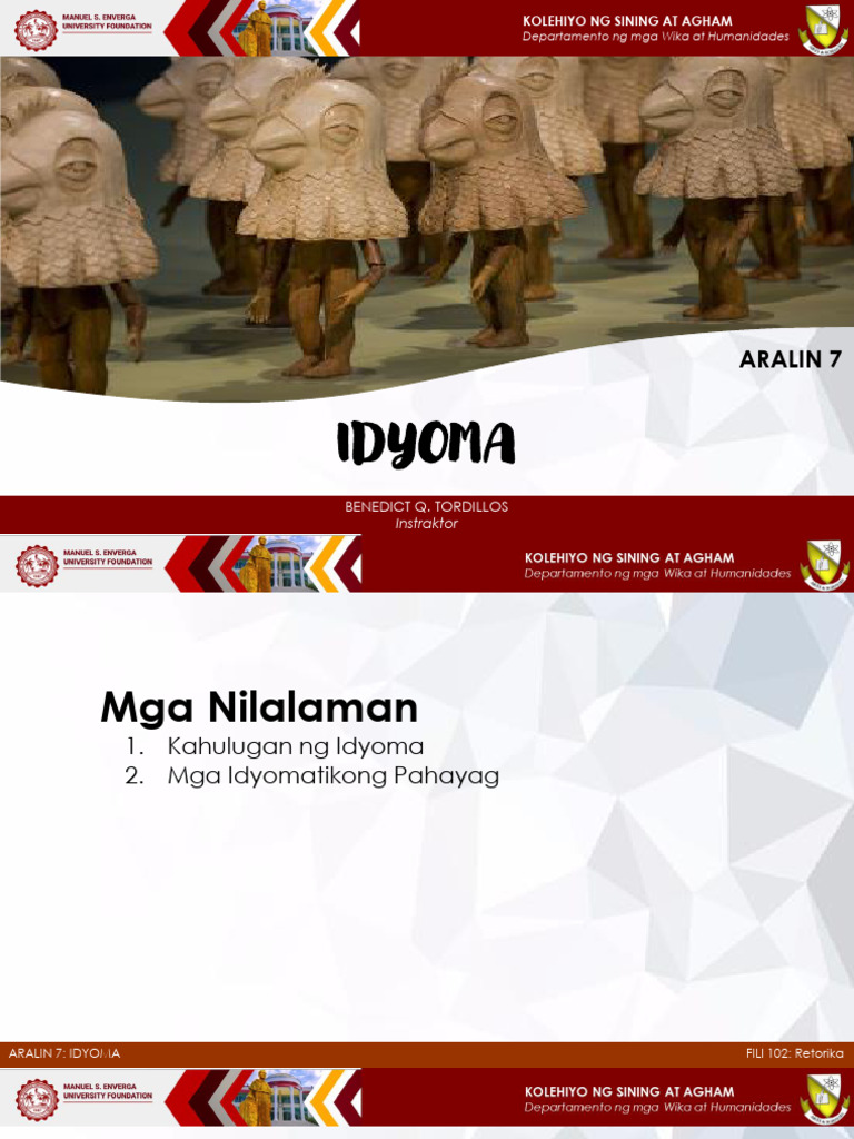 Aralin 7 - Idyoma | PDF