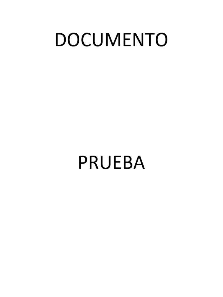 Documento Prueba | PDF