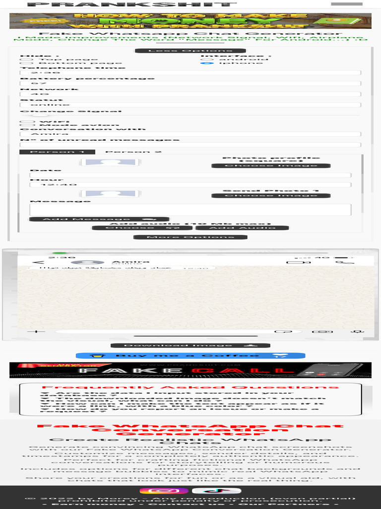 Create Fake WhatsApp Chats Realistic Fake Message Generator | PDF