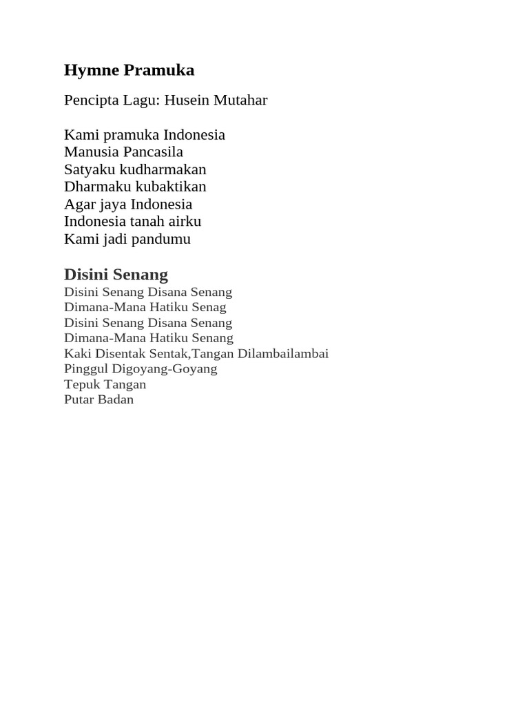 Hymne Pramuka | PDF