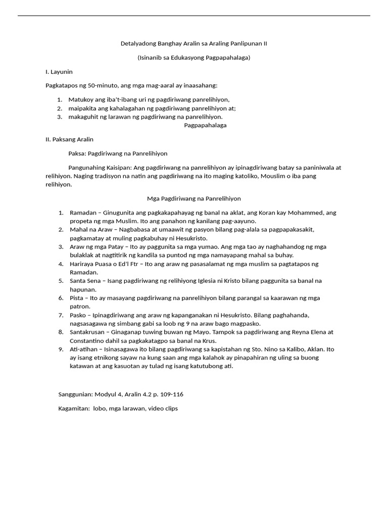 Araling Panlipunan I | PDF