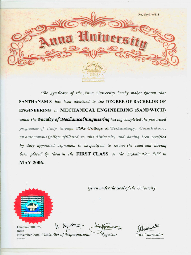 #4-Education, Degree, Transcripts, ECA and IELTs-Santhanam | PDF