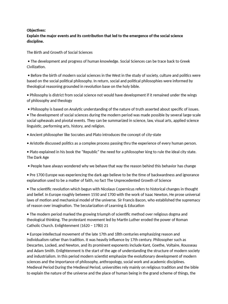 Birth of Social Science | PDF | Science | Reason