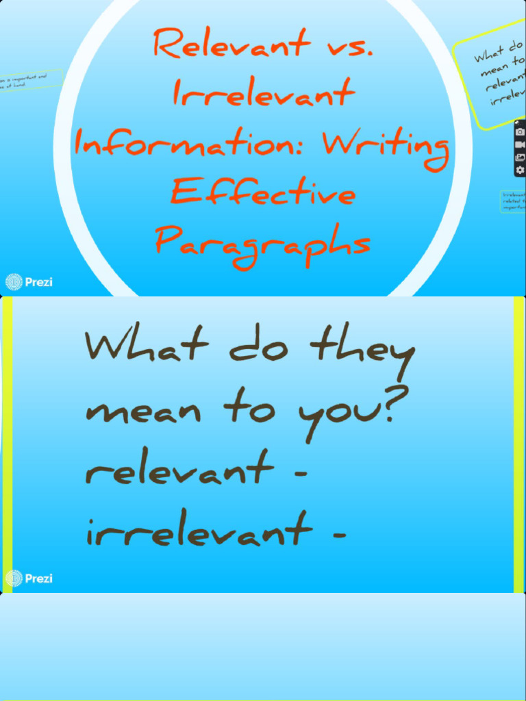 Relevant and Irrelevant | PDF
