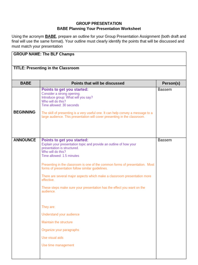 TheBLFChamps BABE Final | PDF | Human Communication | Behavior Modification