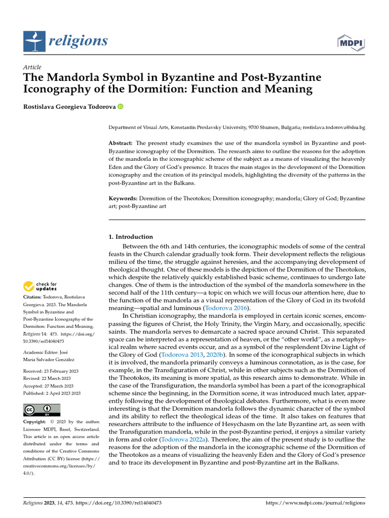 The Mandorla Symbol in Byzantine and Post-Byzantin | PDF | Mary, Mother ...