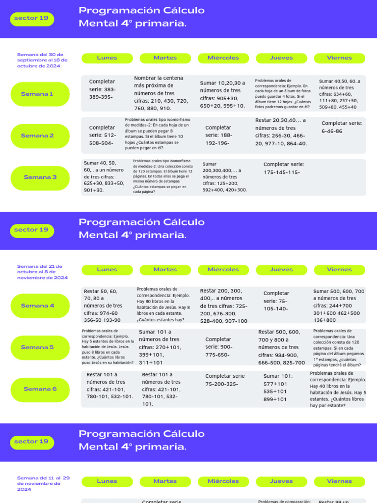 Programación Cuarto Grado | PDF