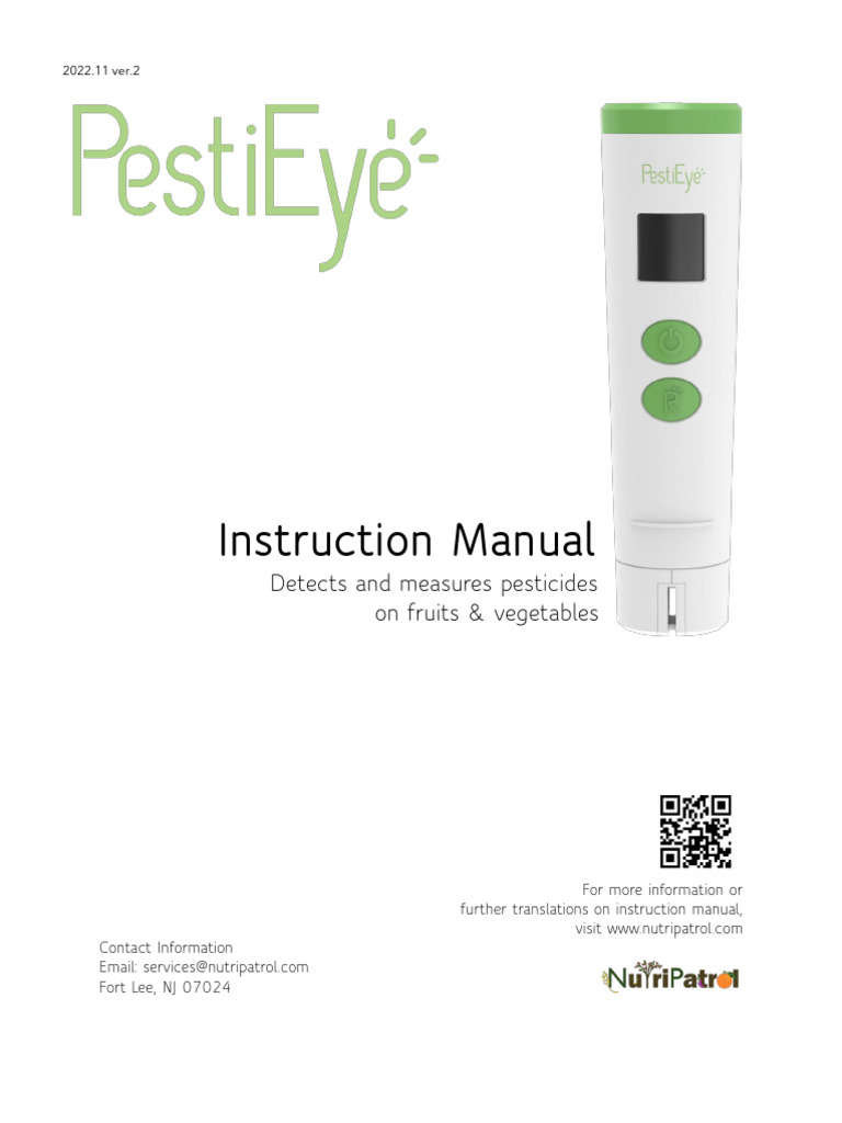PestiEye Instruction Manual | PDF | Water | Calibration
