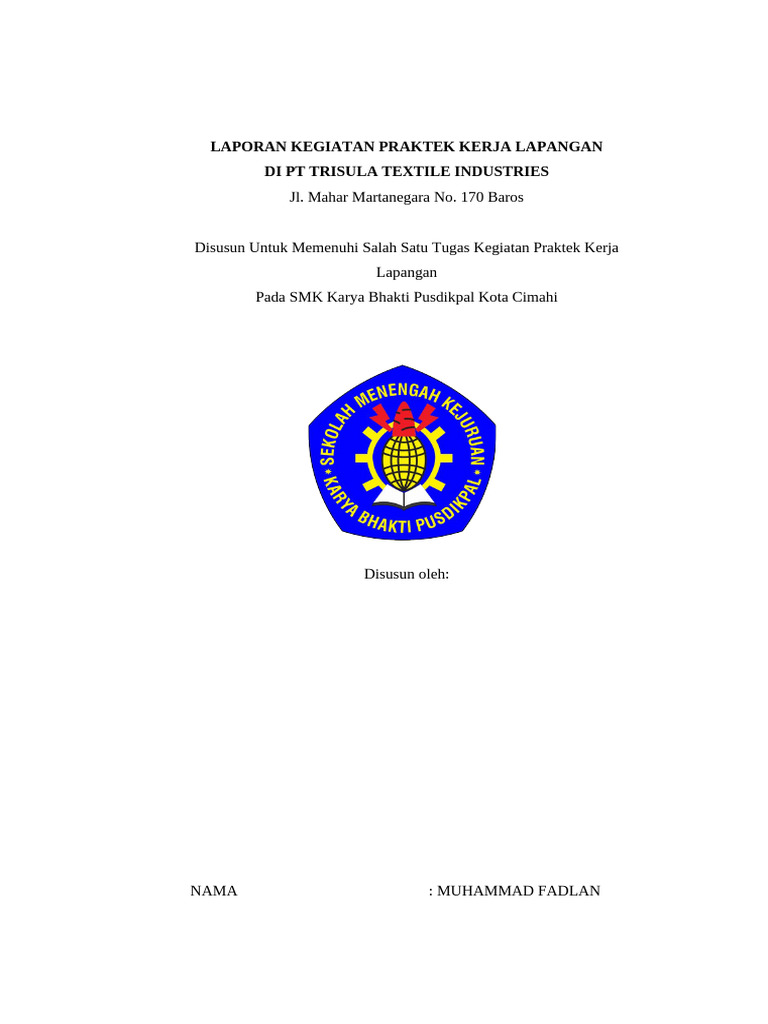 Laporan Pkl m.fadlan Xiii Tmk 2024-2025 (Revisi 1) | PDF