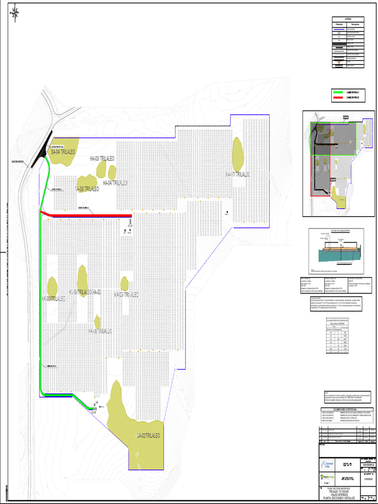 C006-Ya-Dg-006001-04 Viales Internos - Secc Transversal-Longitudinal y Detalles | PDF