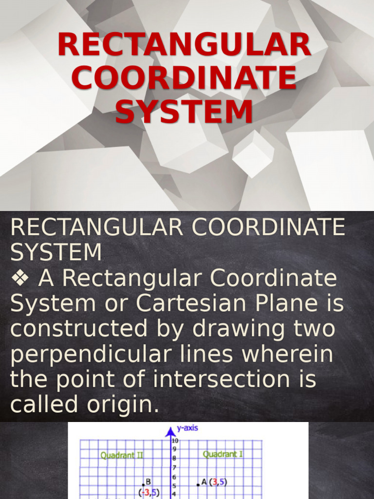 Rectangular Coordinate System | PDF