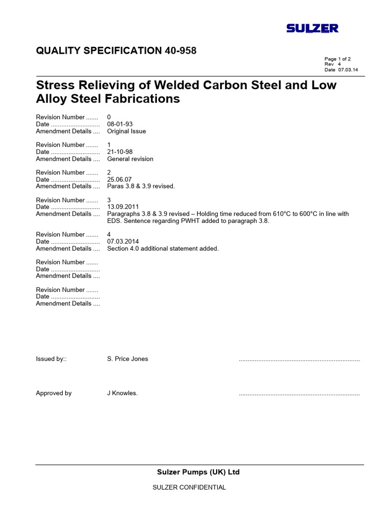 Stress Relief for Welded Steel | PDF | Heat Treating | Welding