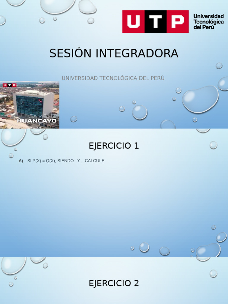 Sesión Integradora | PDF