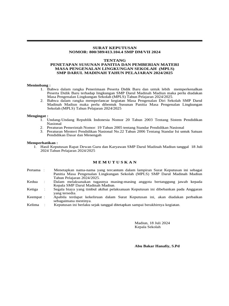 SK MPLS 2024-2025 | PDF