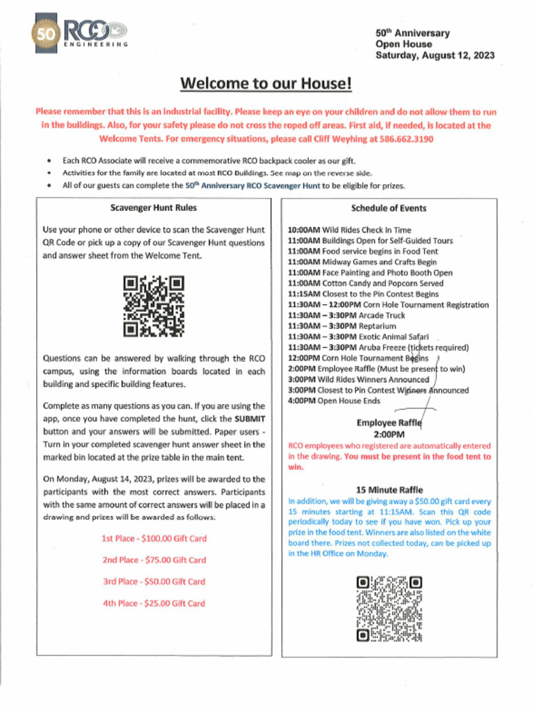 50th Anniversary Open House | PDF