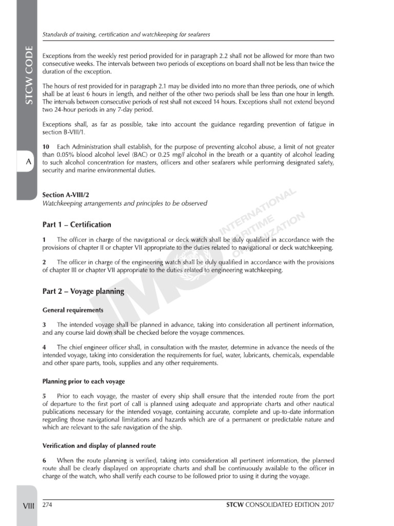 STCW A-Viii-2 | PDF