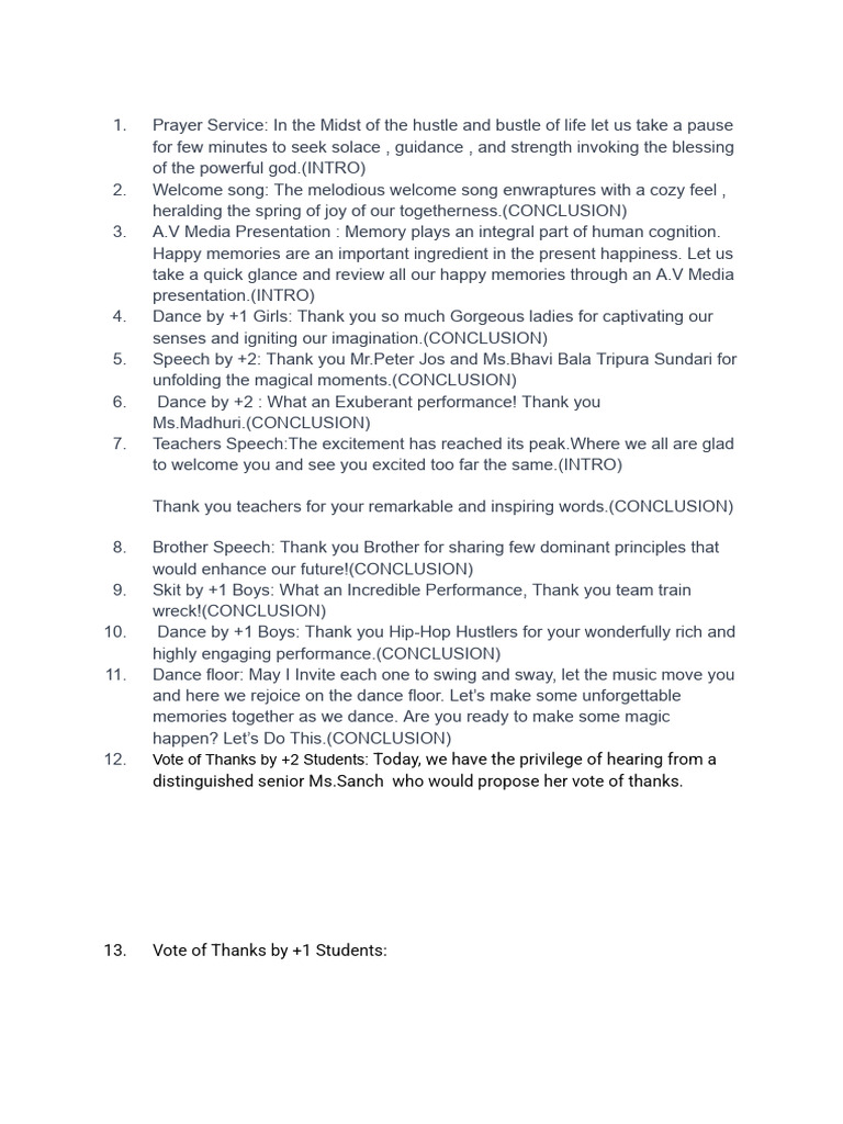 Farewell Anchoring Script | PDF