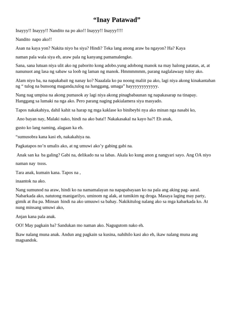 Inay Patawad | PDF