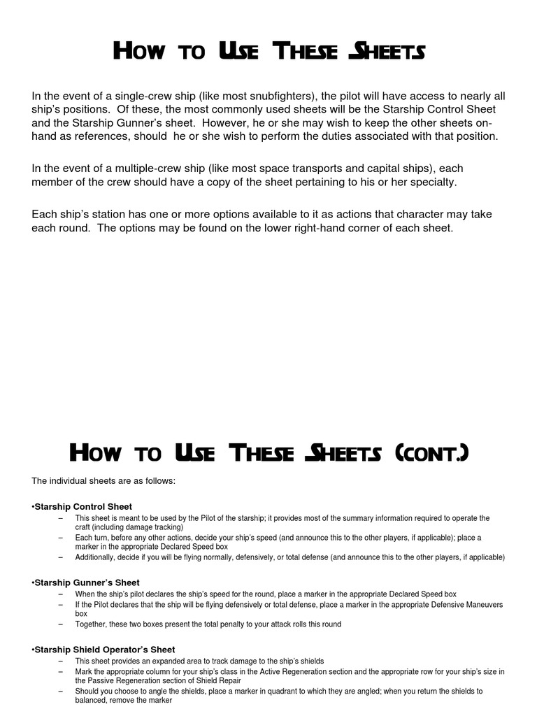 How To Use These Sheets | PDF | Artillery | Ships