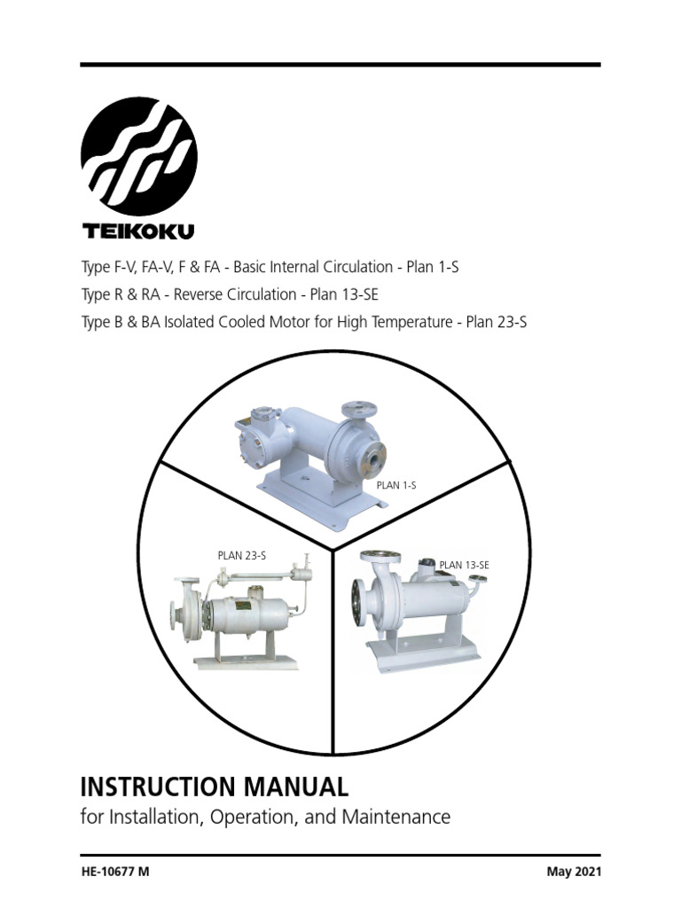 Teikoku F R B IOM | PDF | Pump | Valve