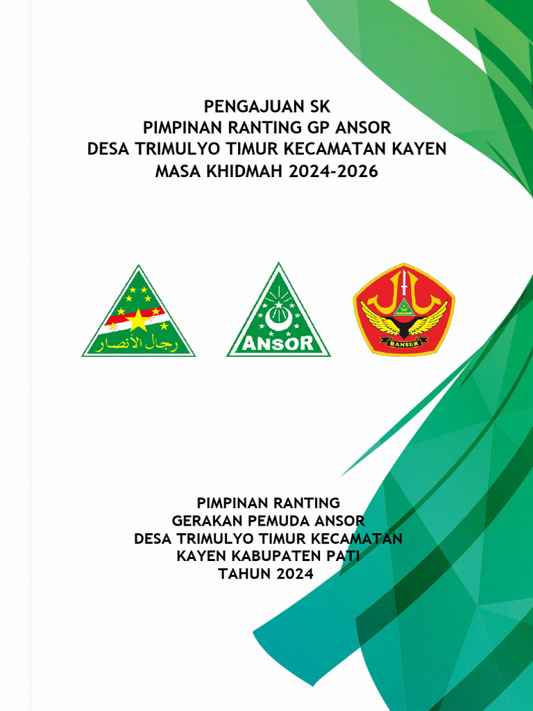 Pengajuan SK Ranting Desa Trimulyo Timur | PDF