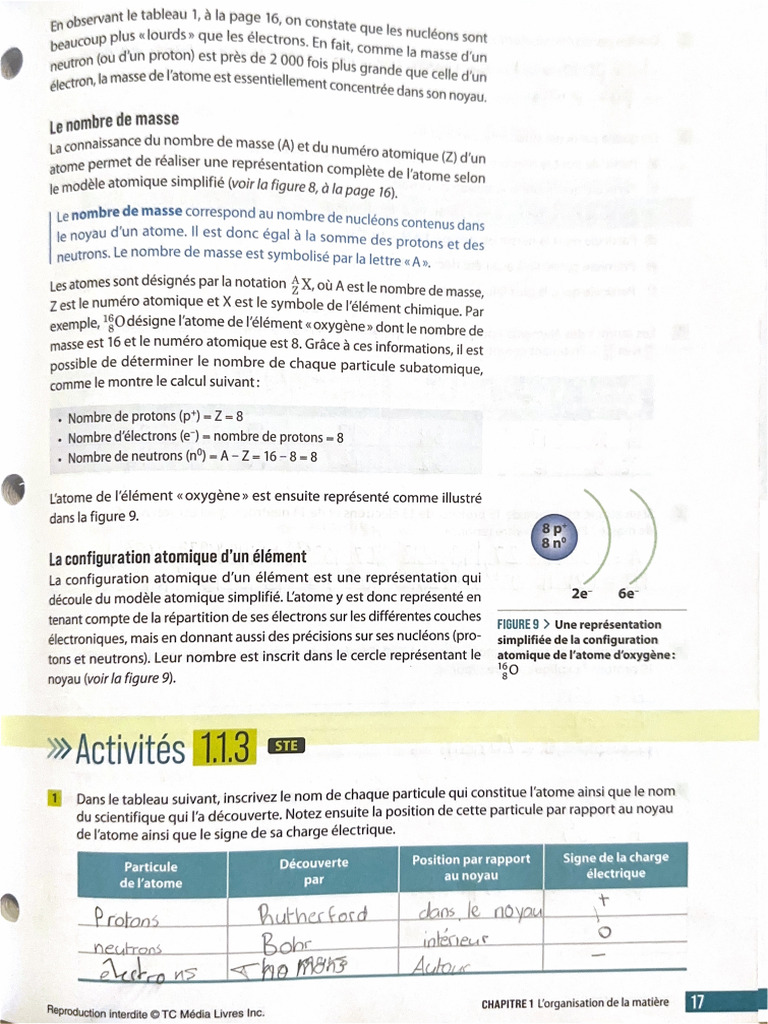 Devoirs sciences page 17 à 21 | PDF