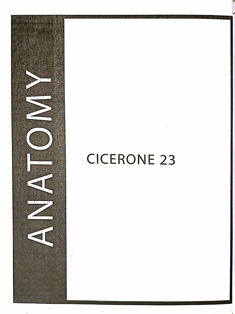 Cicerone'23 Anatomy | PDF