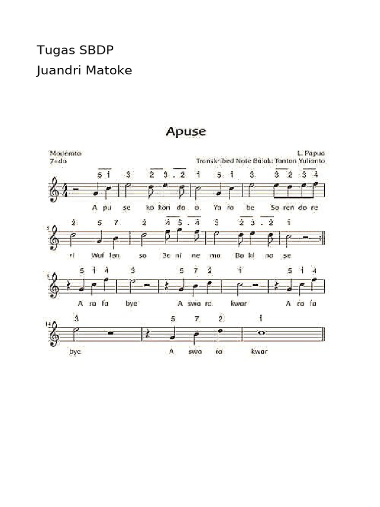 Apuse Tangga Nada | PDF