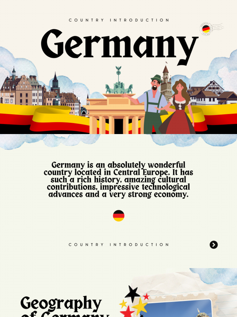 Germany Country Introduction Presentation in Cream and Black ...