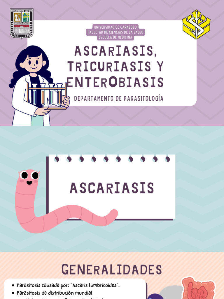 Tema II - Ascariasis, Tricuriasis y Enterobiasis | PDF | Especialidades ...