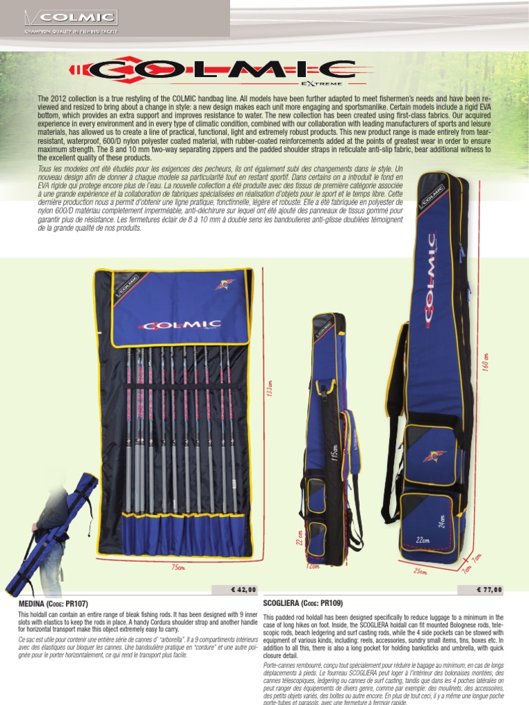 Baggagerie Colmic 2012 | PDF | Canne à pêche | Vêtements