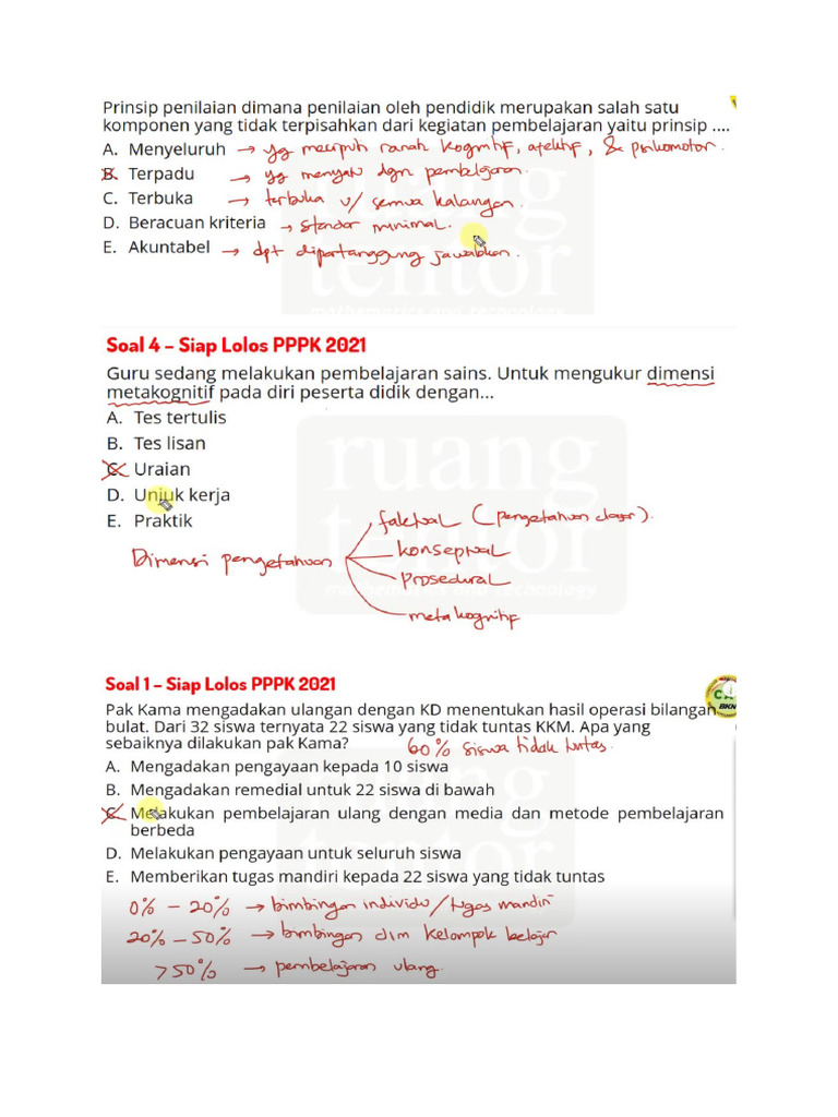 Contoh Soal PPPK | PDF
