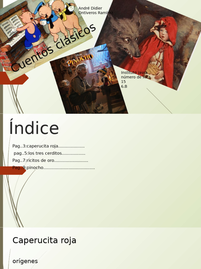 Cuentos Clásicos | PDF | Pinocho | Caperucita Roja