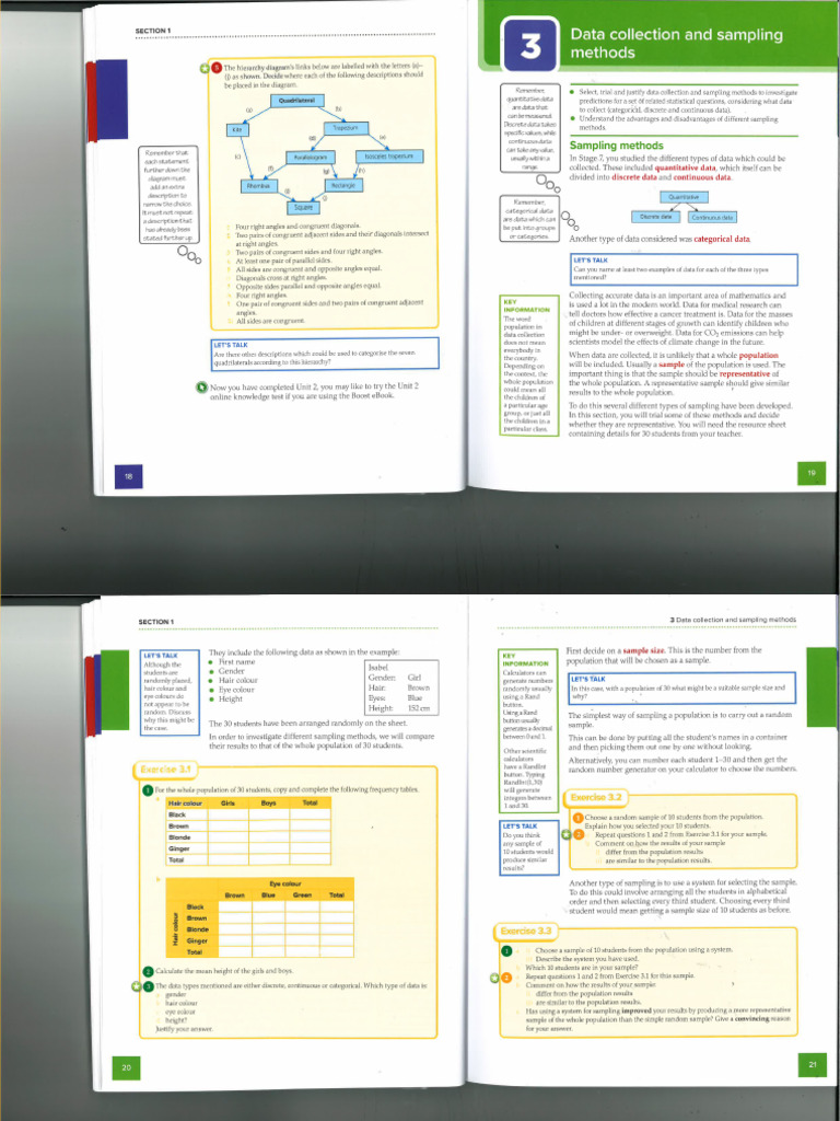 Y8 Chapter 3 - Data Collection and Sampling Methods | PDF