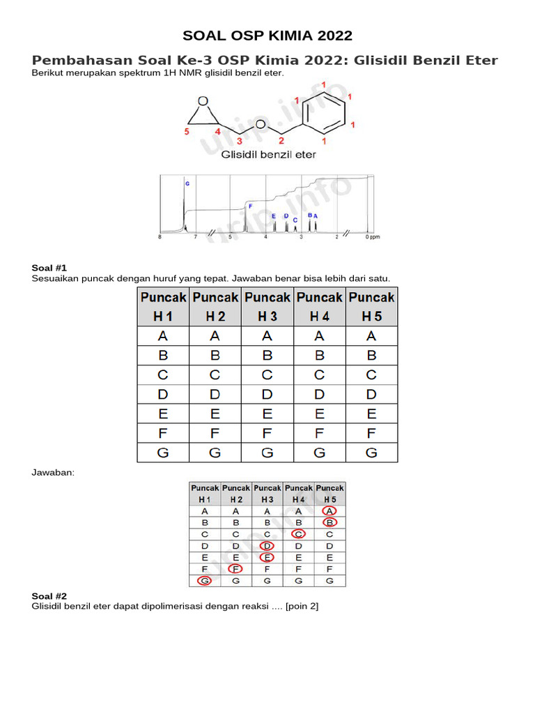 Soal Osp Kimia 2022 | PDF