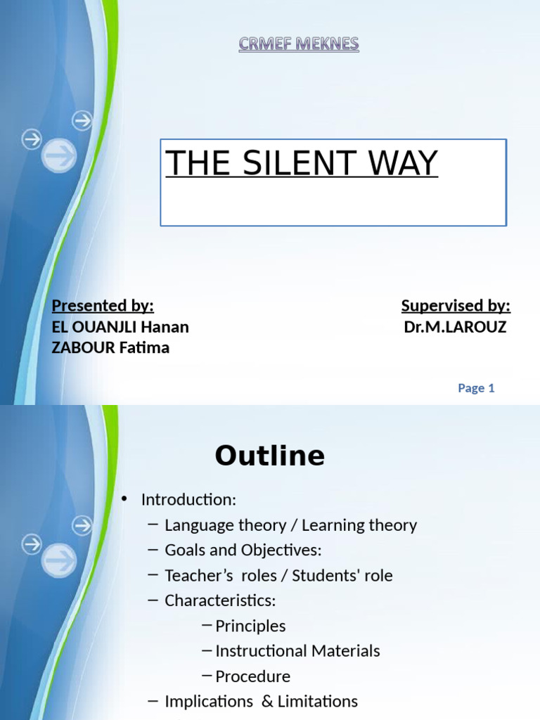 Silent Way in Teaching | PDF | Psycholinguistics | Neuroscience