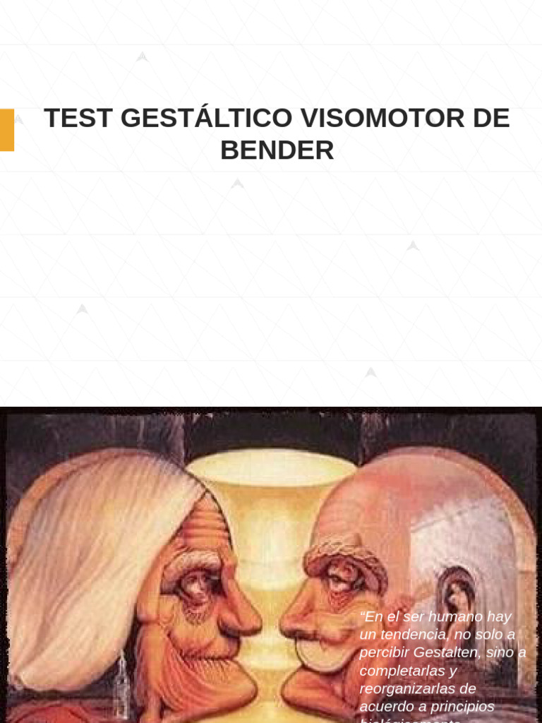 Test Gestáltico Visomotor de Bender | PDF | Percepción | Sicología