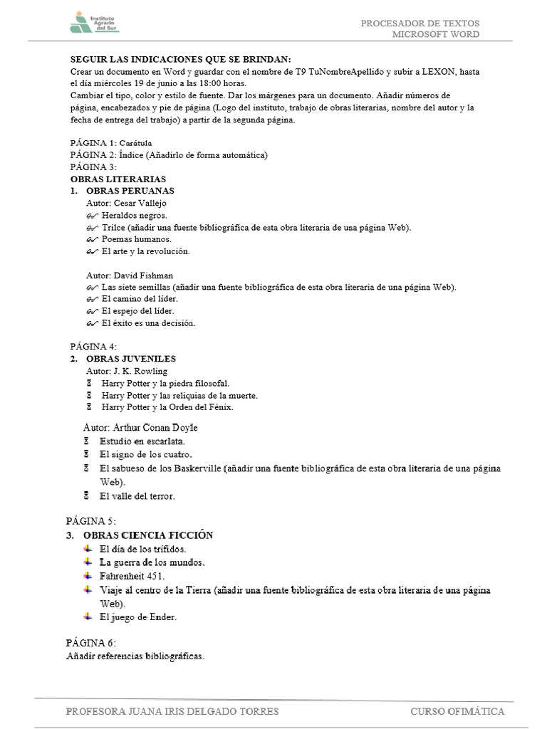 10° TRABAJO DE WORD (1) | PDF