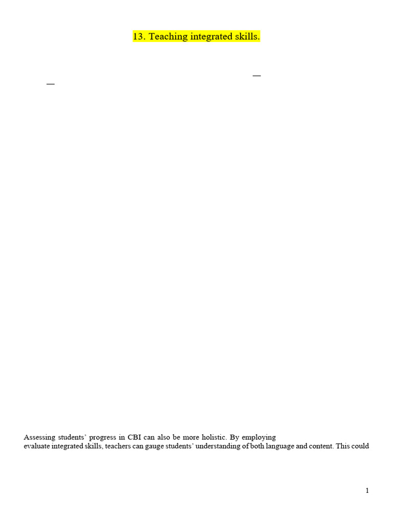 Teaching Integrated Skills | PDF | Learning | Education Theory