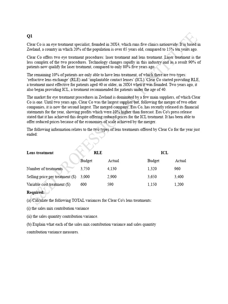 Variance Analysis Questions | PDF | Cakes | Diesel Fuel