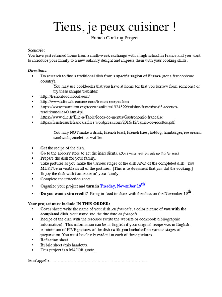 French Cuisine for Students | PDF | Recipe | Cookbooks